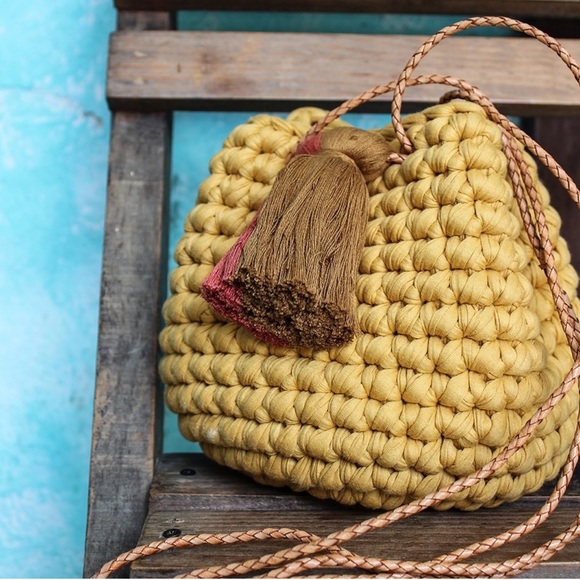 wakami | Bags | Nwt Wakami Lanquin Woven Handmade Bucket Shoulder Bag ...